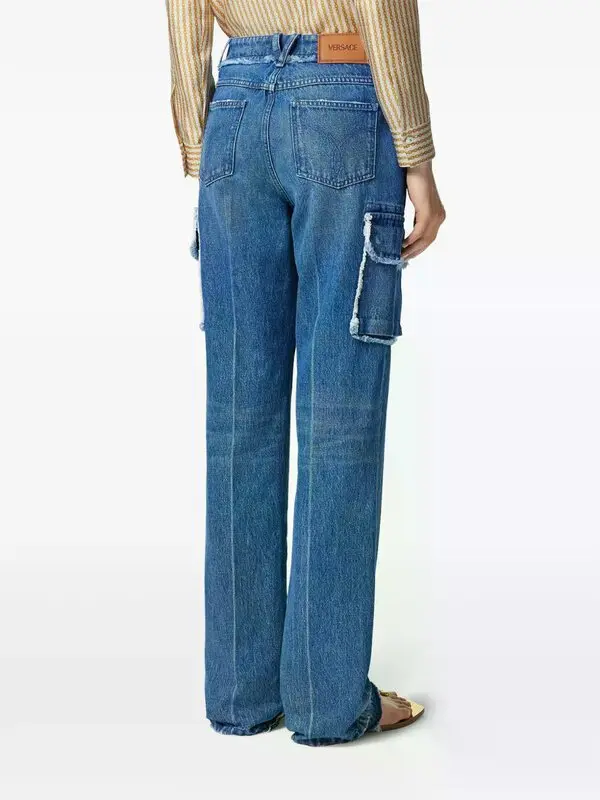 Versace Frayed Cargo Jeans
