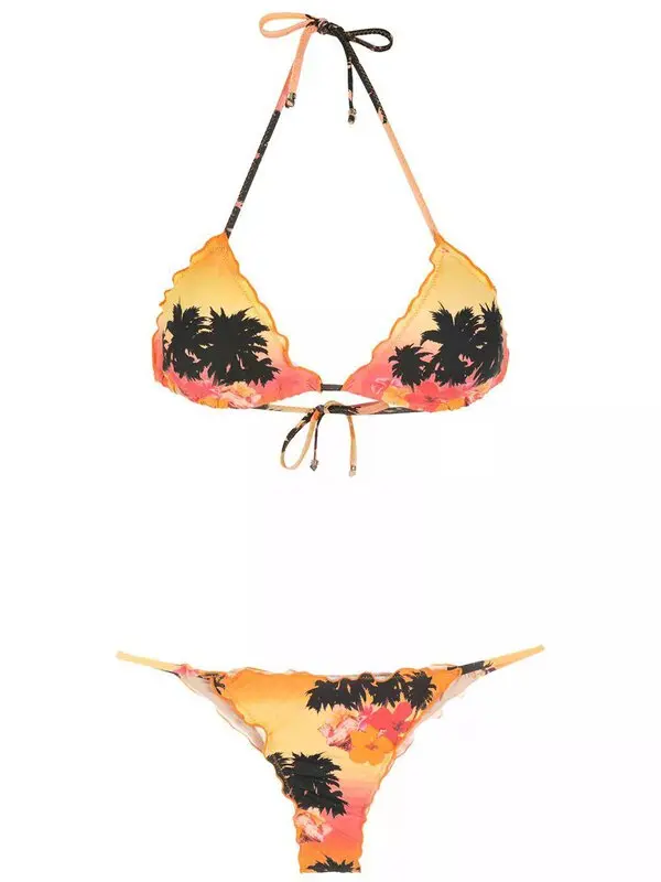 AMIR SLAMA Ilha De Hibiscus Bikini Set - Orange