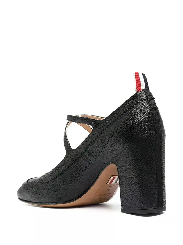 Thom Browne Pebble Grain Criss-cross Heeled Shoes