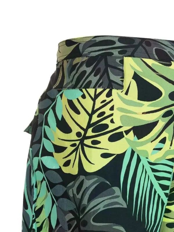 AMIR SLAMA Leaf-print Swim Shorts