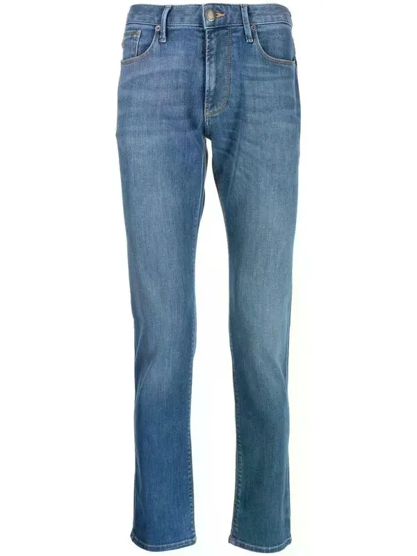 Emporio Armani Slim-cut Denim Jeans - Blue