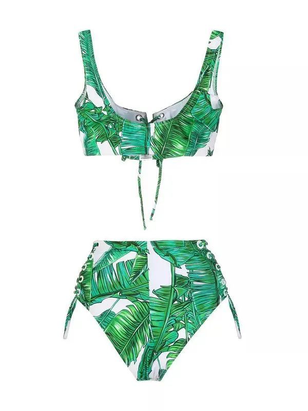 NOIRE SWIMWEAR Jungle High-waist Bikini Bottoms