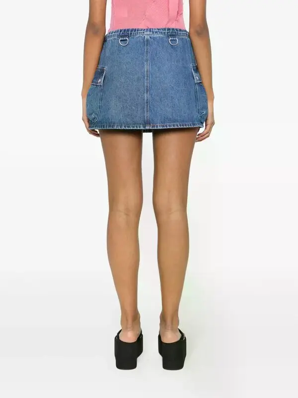 Coperni Appliqué-logo Denim Cargo Skirt