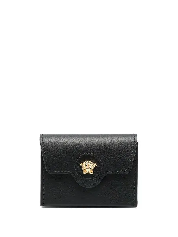 Versace La Medusa Leather Cardholder - Black