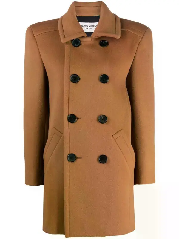 Saint Laurent Double-breasted Wool Coat