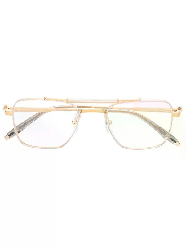 AKONI Square-frame Optical Glasses - Gold