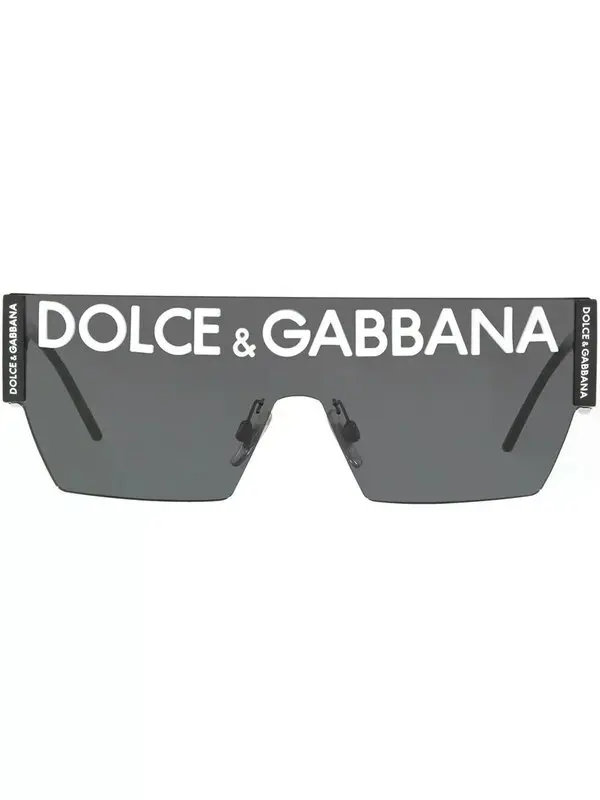 Dolce & Gabbana Dg Logo Oversized-frame Sunglasses - Black