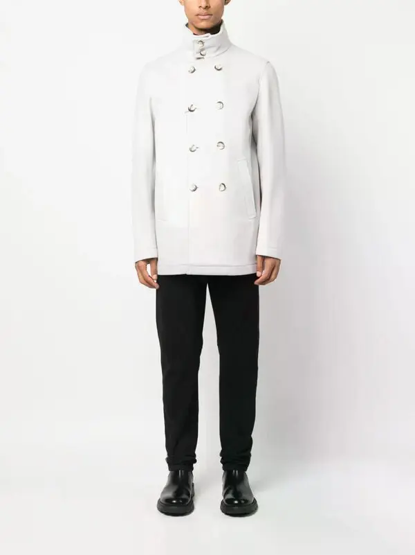 Herno Double-breasted High-neck Coat