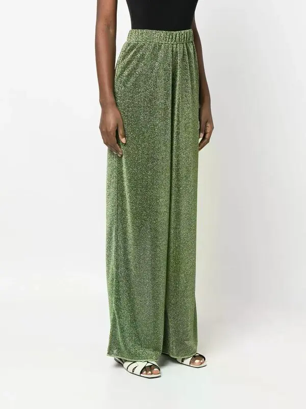 Oseree Lurex High-waisted Trousers
