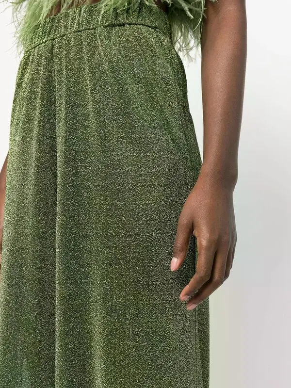 Oseree Lurex High-waisted Trousers