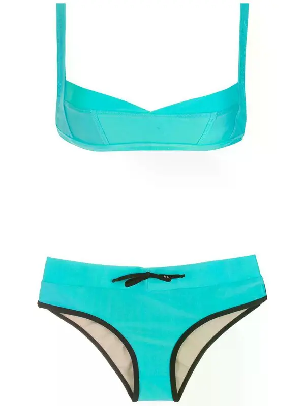 AMIR SLAMA Cut-out Bikini Set - Blue