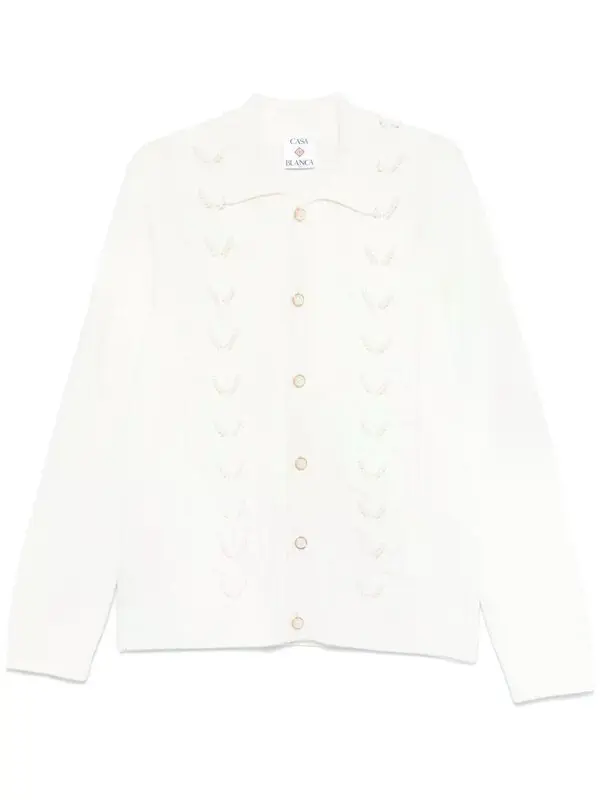 Casablanca Faux-pearl-embellished Cardigan - Neutrals