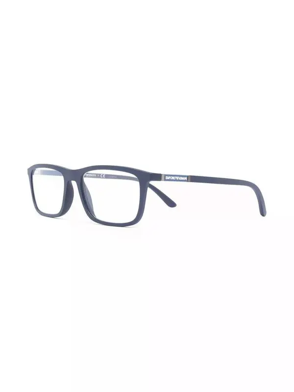 Emporio Armani Rectangle-frame Glasses - Blue