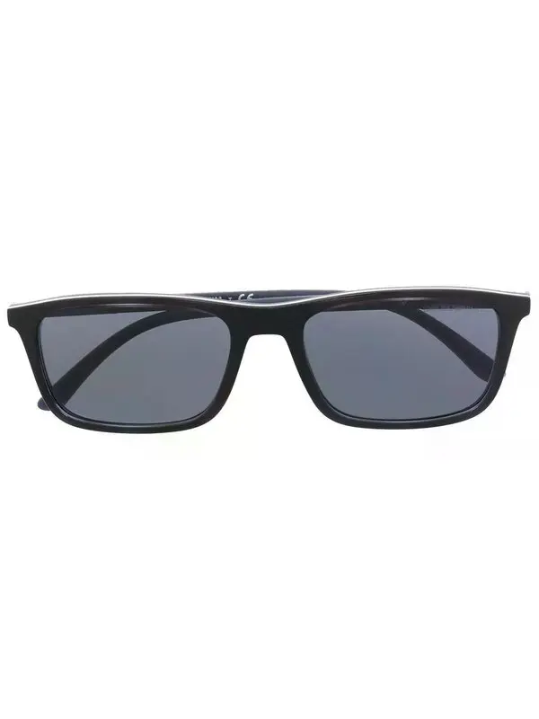 Emporio Armani Rectangle-frame Glasses - Blue