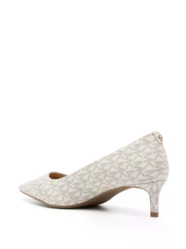 Michael Kors Alina 50mm Canvas Pumps - Neutrals