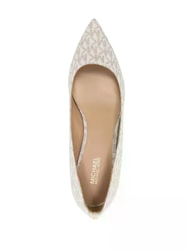 Michael Kors Alina 50mm Canvas Pumps - Neutrals