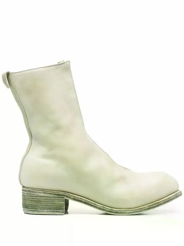 Guidi Front-zip Round-toe Boots - Neutrals