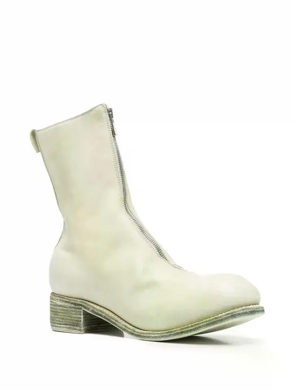 Guidi Front-zip Round-toe Boots - Neutrals
