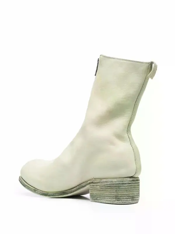 Guidi Front-zip Round-toe Boots - Neutrals