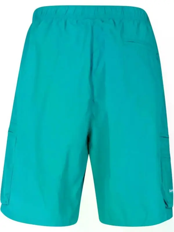 Supreme Logo-patch Cargo Water Shorts - Blue