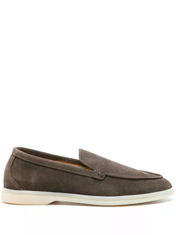 SCAROSSO Ludovica Suede Loafers - Neutrals