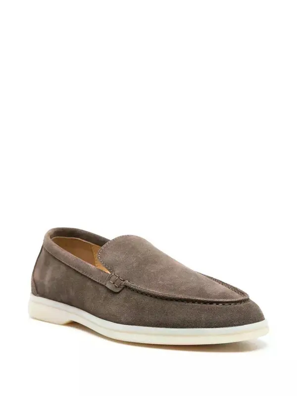 SCAROSSO Ludovica Suede Loafers - Neutrals