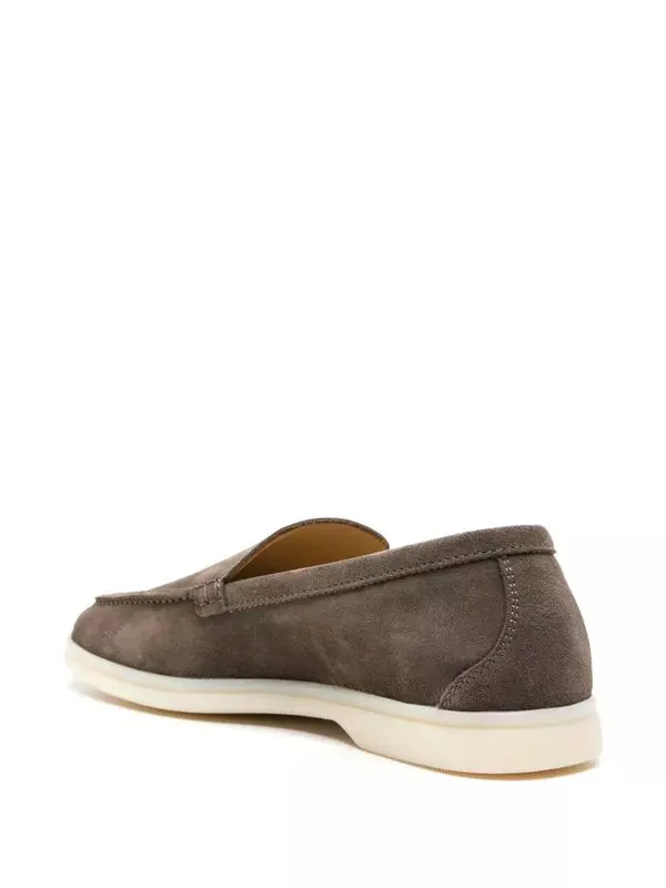 SCAROSSO Ludovica Suede Loafers - Neutrals