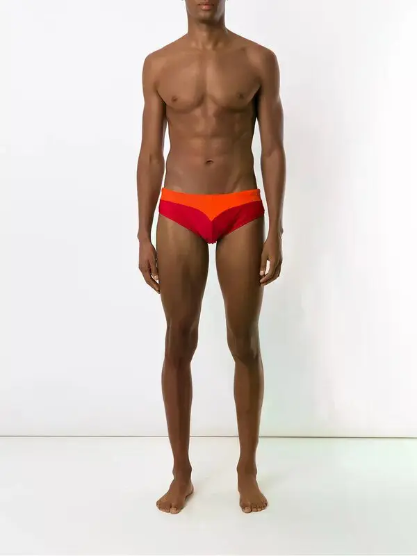 AMIR SLAMA Paneled Two Tone Swimming Trunks