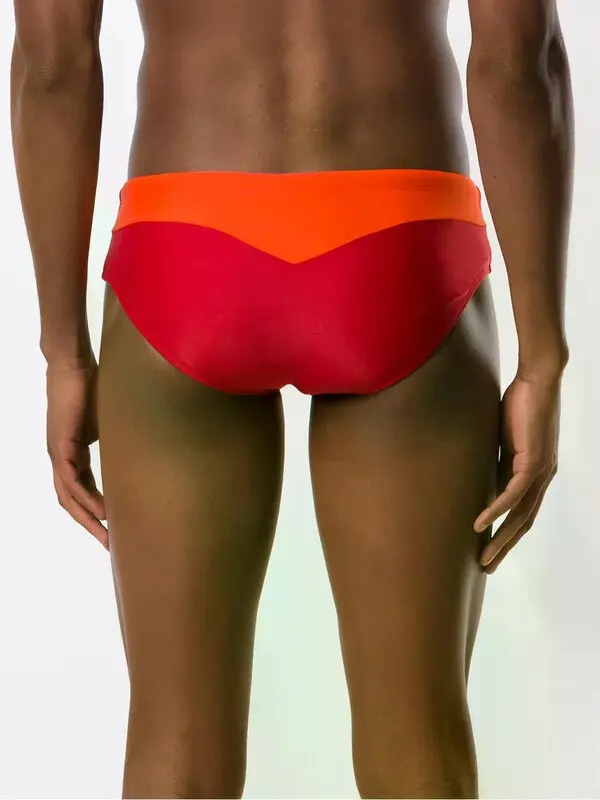 AMIR SLAMA Paneled Two Tone Swimming Trunks