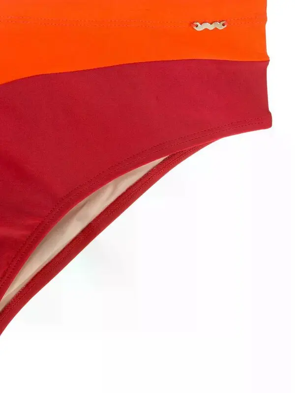 AMIR SLAMA Paneled Two Tone Swimming Trunks