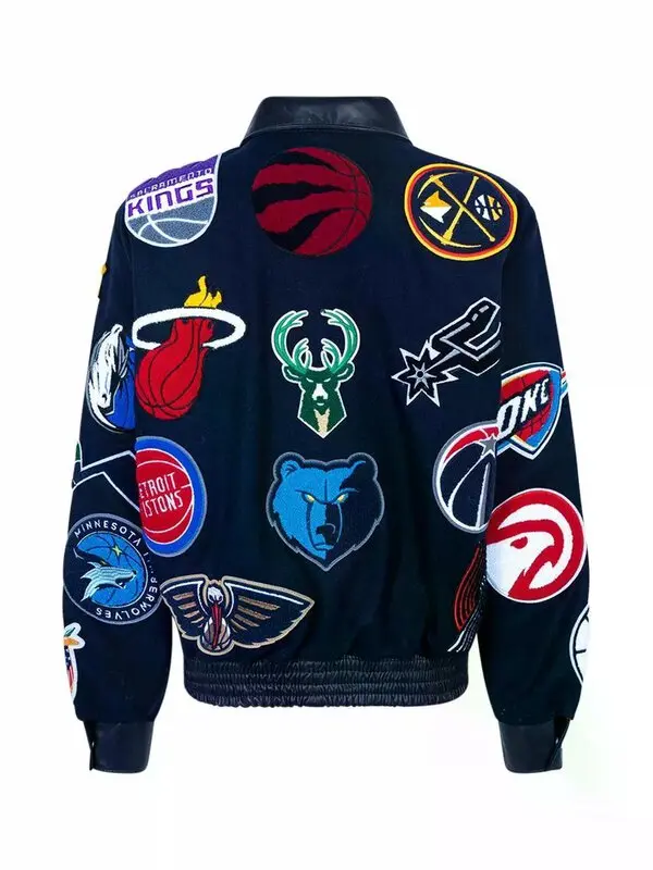JEFF HAMILTON Nba Collage Wool Jacket - Blue