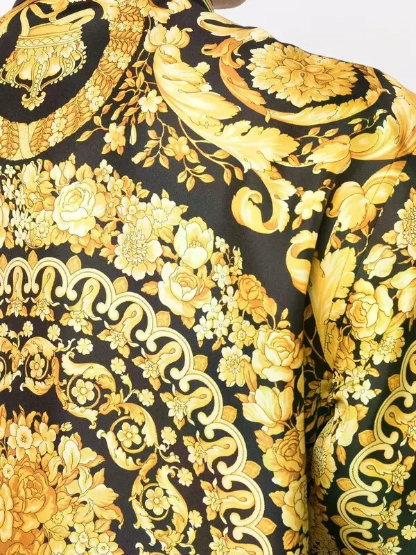 Versace Barocco Print Silk Shirt