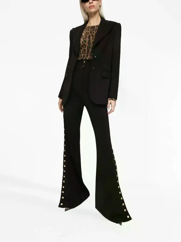 Dolce & Gabbana Button-detail Bootcut High-waisted Trousers