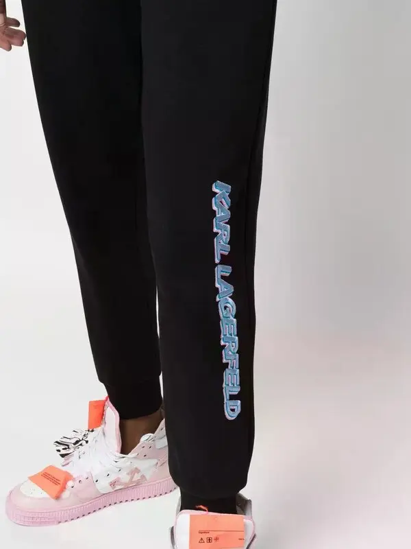 Karl Lagerfeld Organic Cotton Logo Print Track Pants