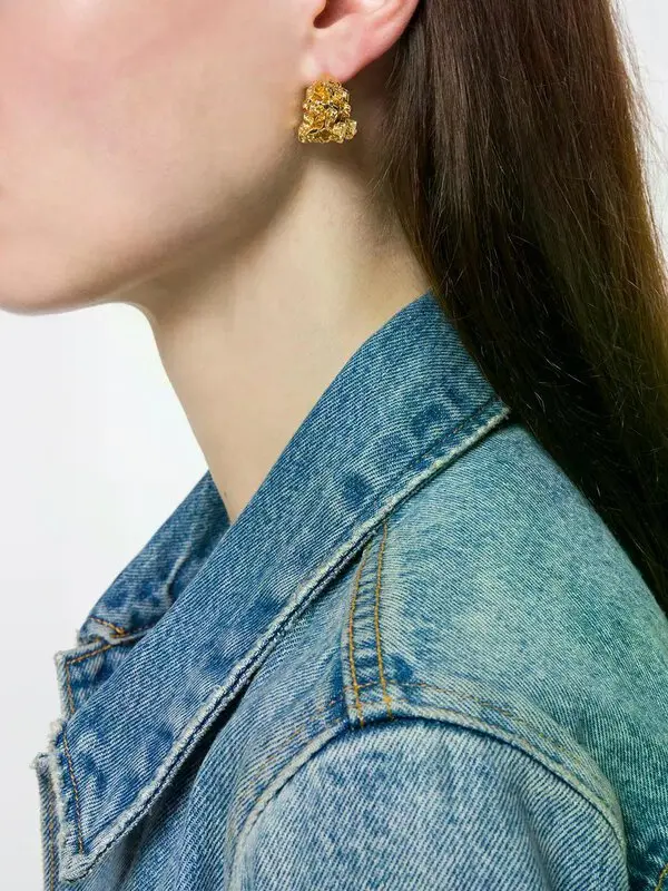 COUP DE COEUR Vortex Stud Earrings - Metallic