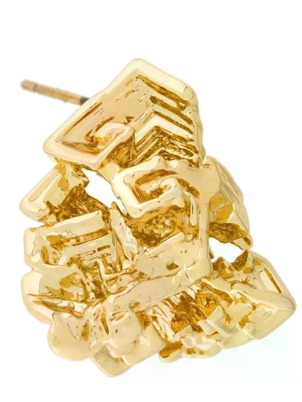 COUP DE COEUR Vortex Stud Earrings - Metallic