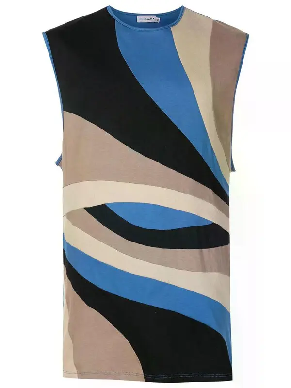 AMIR SLAMA Colour-block Panelled Tank Top