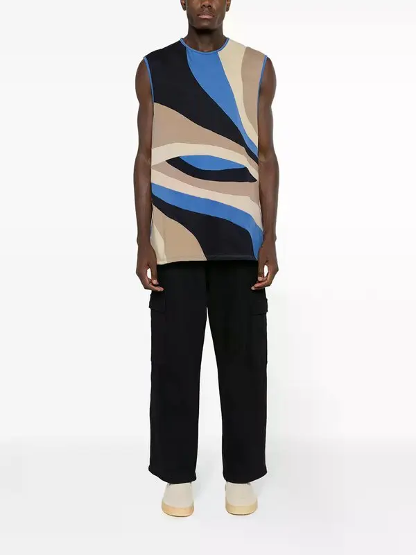 AMIR SLAMA Colour-block Panelled Tank Top