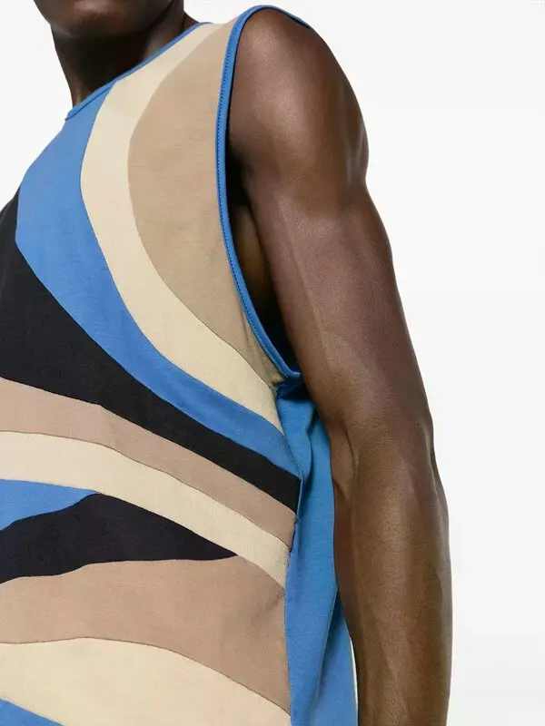 AMIR SLAMA Colour-block Panelled Tank Top