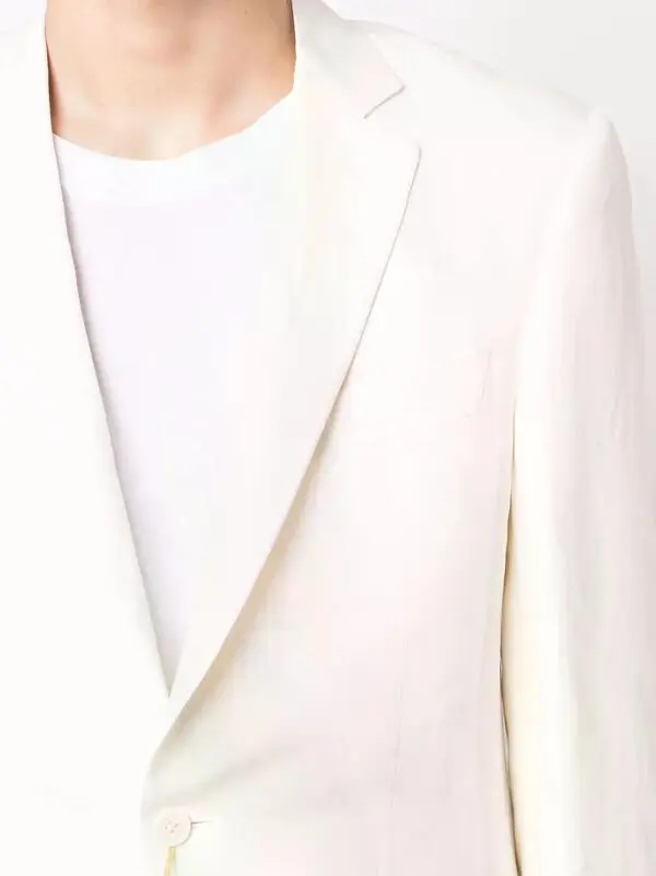 Canali Single-breasted Linen-silk Blazer - White