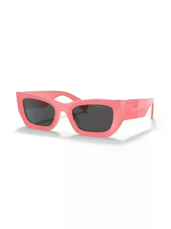 Miu Miu Miu Glimpse Rectangle-frame Sunglasses - Pink