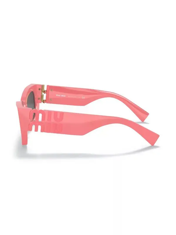 Miu Miu Miu Glimpse Rectangle-frame Sunglasses - Pink