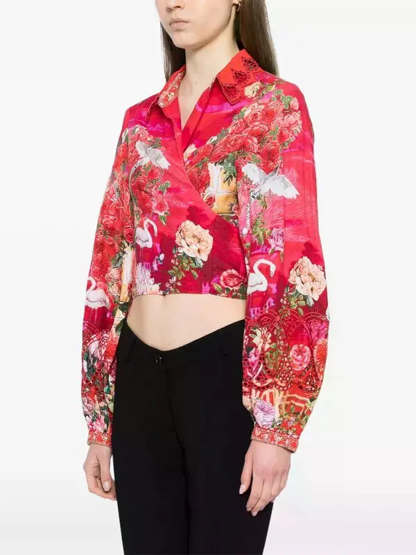 Camilla Cropped Wrap Shirt