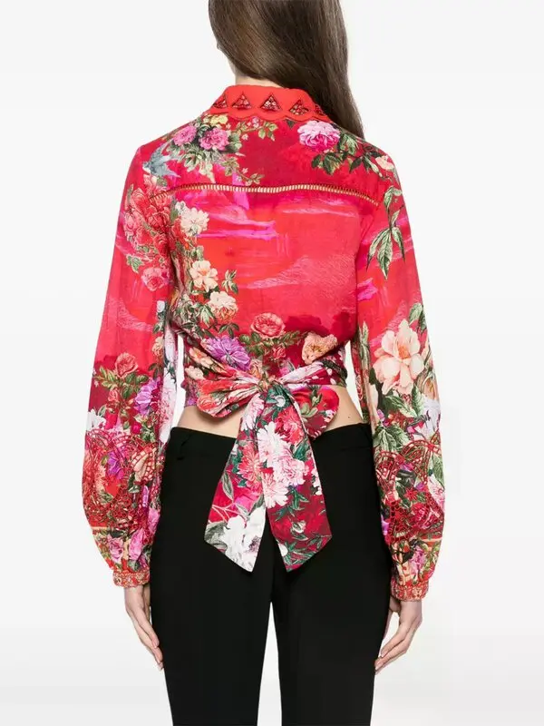 Camilla Cropped Wrap Shirt