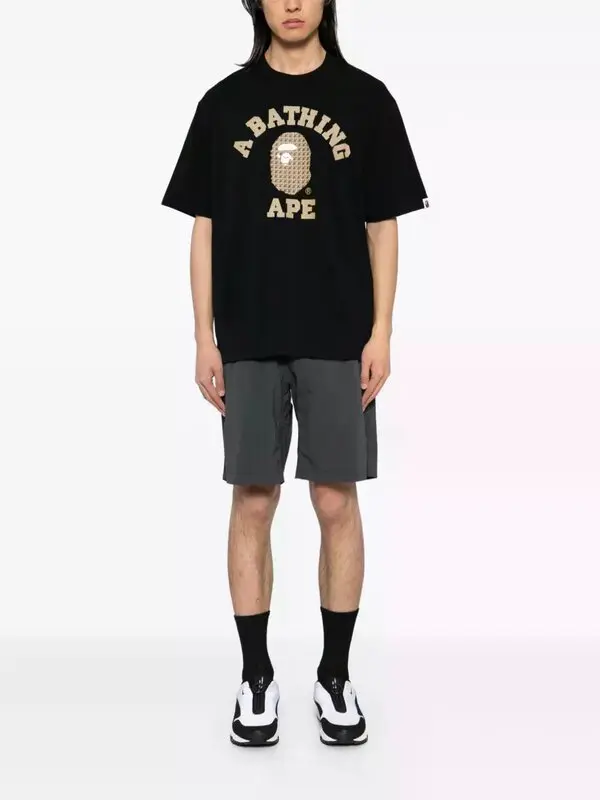 A BATHING APE Sta Houndstooth College Tee