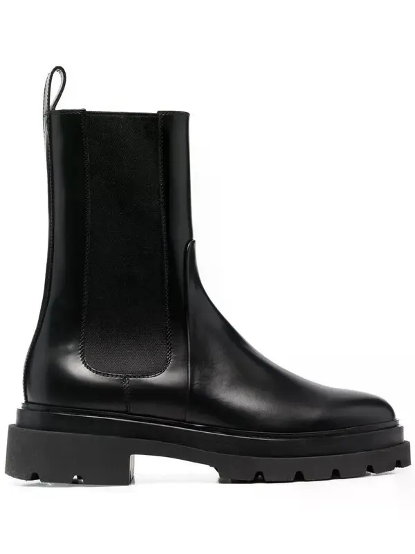 Santoni Elasticated Side-panel Chelsea Boots - Black