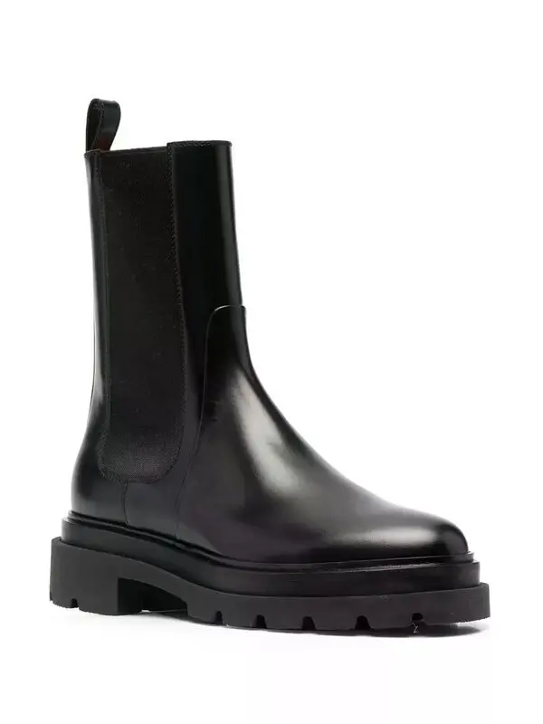 Santoni Elasticated Side-panel Chelsea Boots - Black
