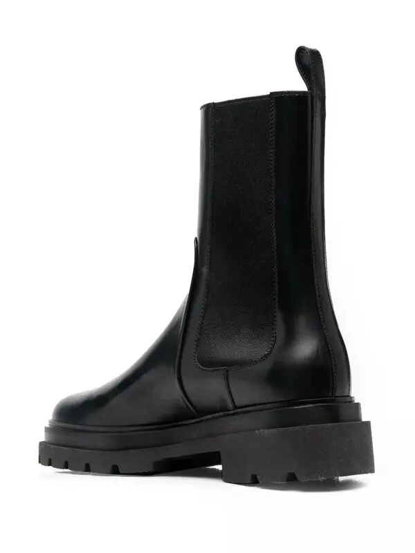 Santoni Elasticated Side-panel Chelsea Boots - Black