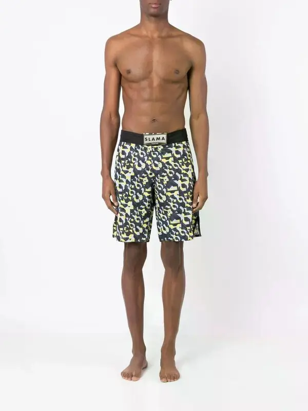 AMIR SLAMA Geometric-print Bermuda Shorts