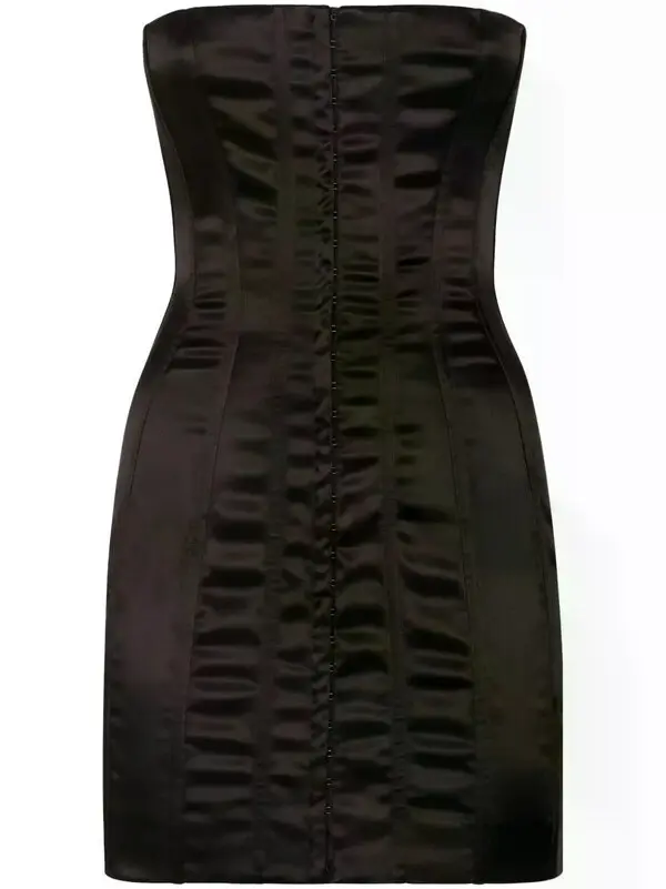 Dolce & Gabbana Strapless Satin Mini Dress - Black